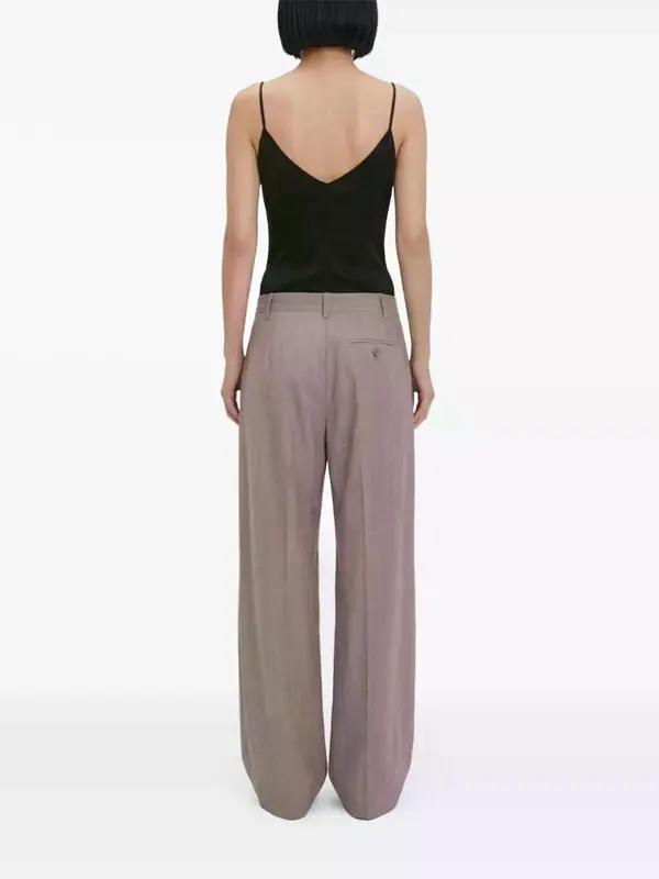 Victoria Beckham Pinstripe Pleated Trousers