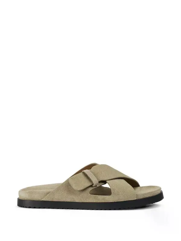 DOUCAL'S Crossover-strap Suede Sandals