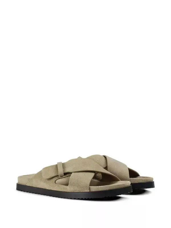 DOUCAL'S Crossover-strap Suede Sandals
