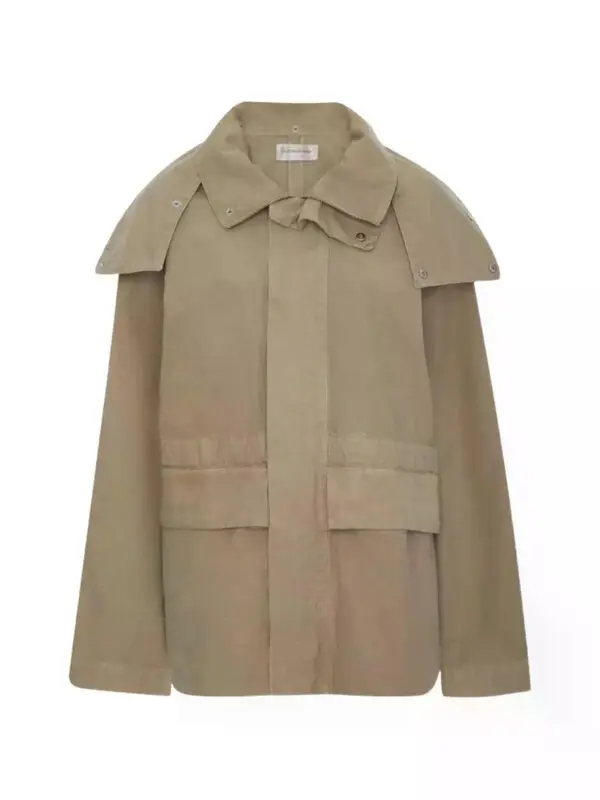 Victoria Beckham Hooded Jacket With Pocket Detail
