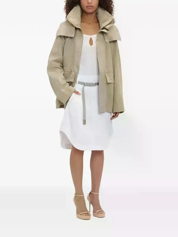 Victoria Beckham Hooded Jacket With Pocket Detail