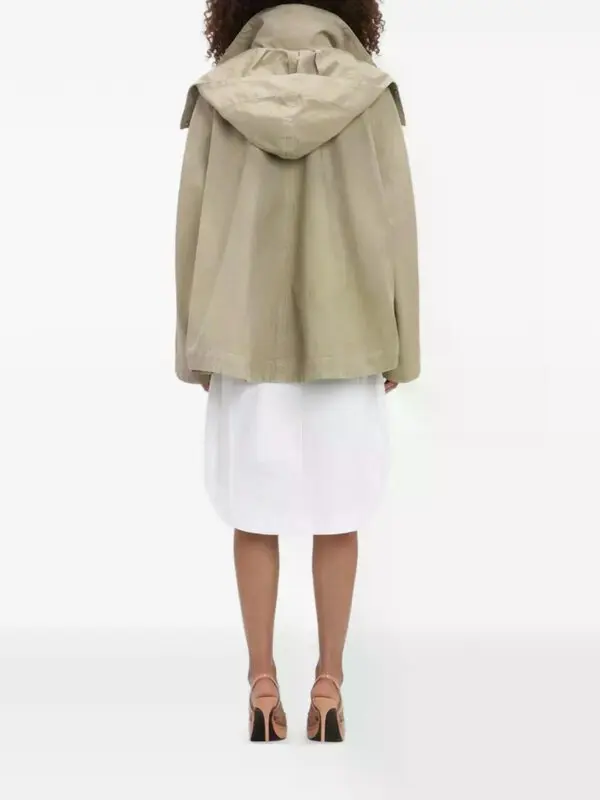 Victoria Beckham Hooded Jacket With Pocket Detail