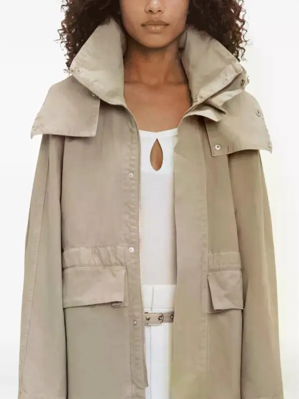 Victoria Beckham Hooded Jacket With Pocket Detail