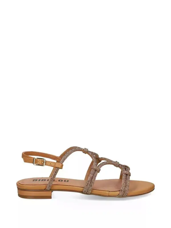 BIBI LOU Crystal Embellished Caged Sandals - Neutrals