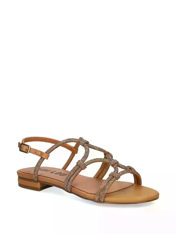 BIBI LOU Crystal Embellished Caged Sandals - Neutrals