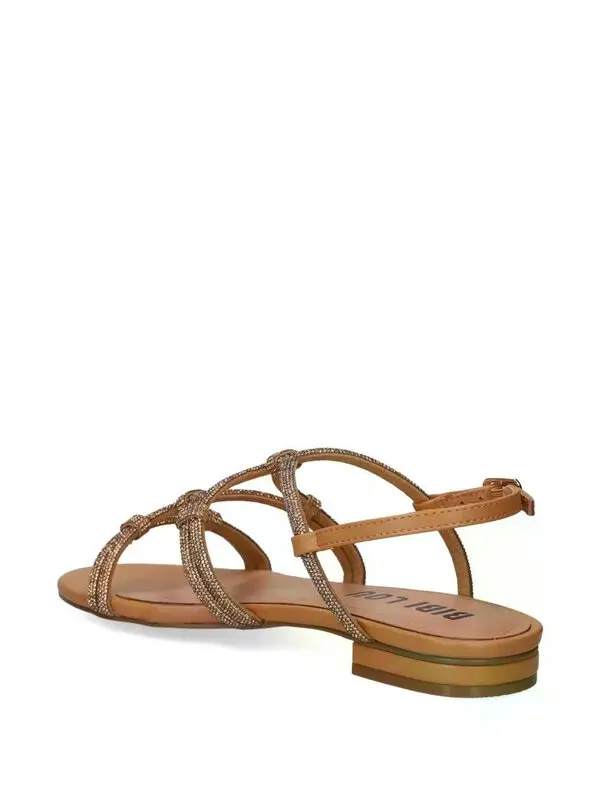 BIBI LOU Crystal Embellished Caged Sandals - Neutrals