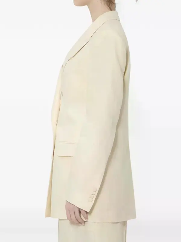 Tagliatore Double-breasted Linen Jacket - Yellow