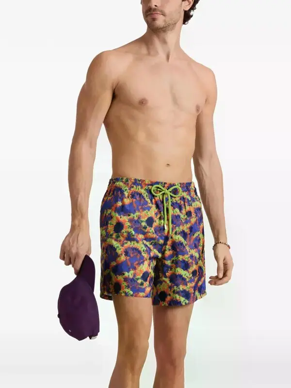 Vilebrequin Sunflower Print Packable Swim Shorts - Multicolour