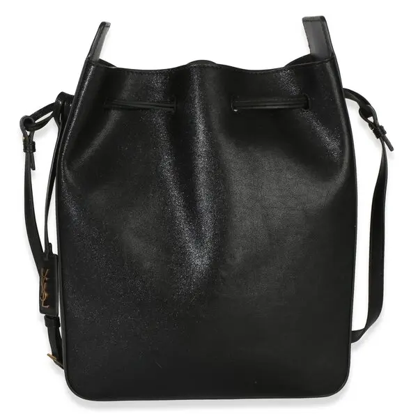 Saint Laurent Calfskin Bucket Bag - Black