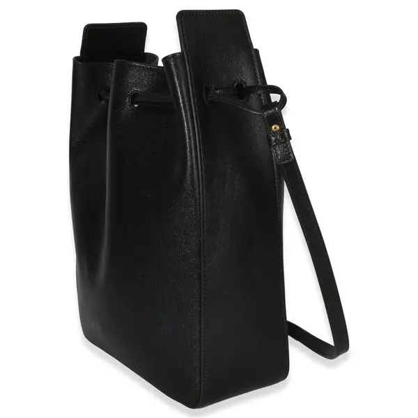 Saint Laurent Calfskin Bucket Bag - Black