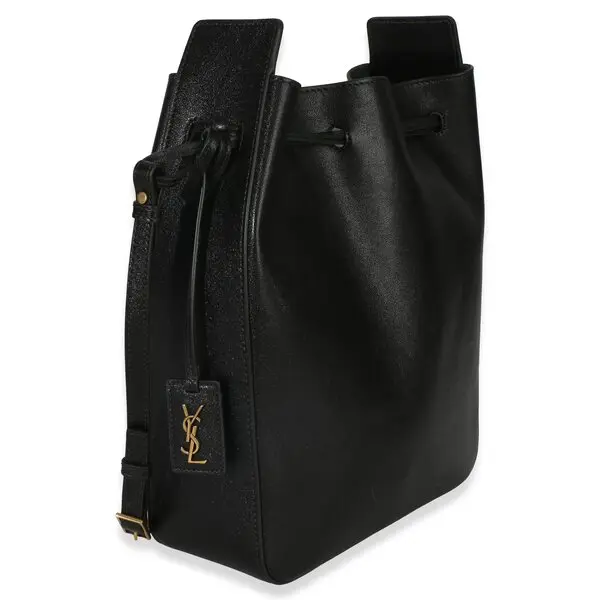 Saint Laurent Calfskin Bucket Bag - Black