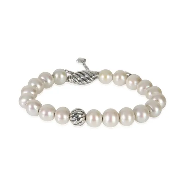 David Yurman Sterling Silver Pearl Bead Bracelet - Sterling_silver
