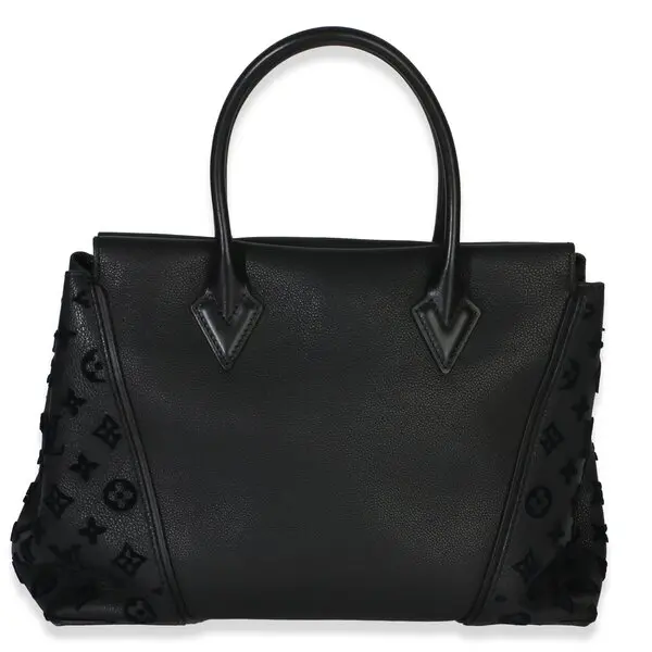 LOUIS VUITTON Monogram Tufted Veau Cachemire W Tote Pm - Black