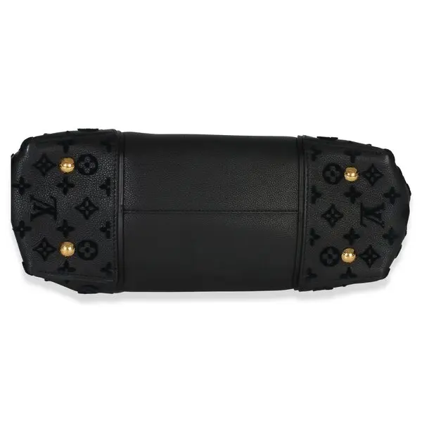 LOUIS VUITTON Monogram Tufted Veau Cachemire W Tote Pm - Black