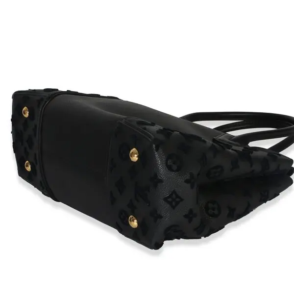 LOUIS VUITTON Monogram Tufted Veau Cachemire W Tote Pm - Black