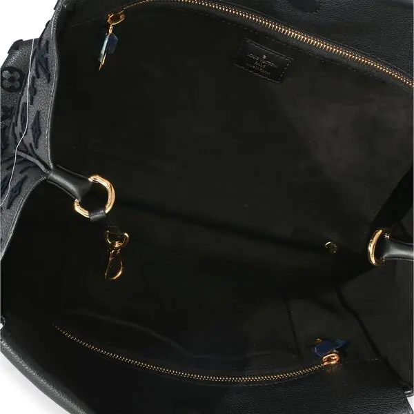 LOUIS VUITTON Monogram Tufted Veau Cachemire W Tote Pm - Black