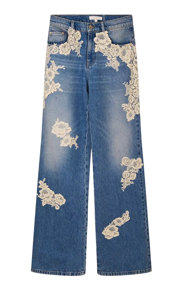 LoveShackFancy Bambie Wide-leg Jeans