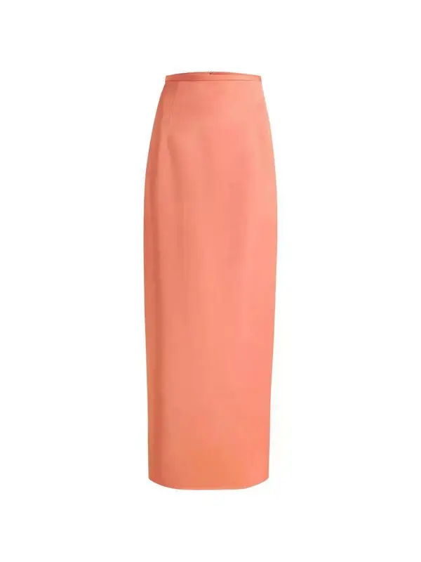 Khaite Pencil Skirt With Zip Fastening - Orange