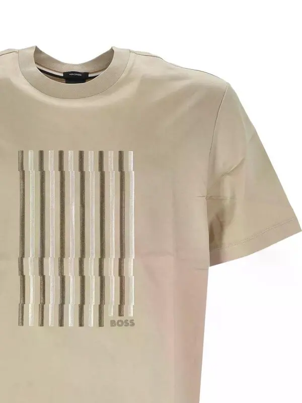 BOSS Embroidered-stripe T-shirt