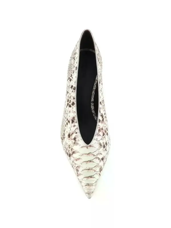 Le Monde Beryl Snakeskin-effect Leather Pumps - Neutrals