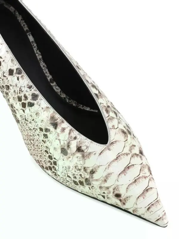 Le Monde Beryl Snakeskin-effect Leather Pumps - Neutrals