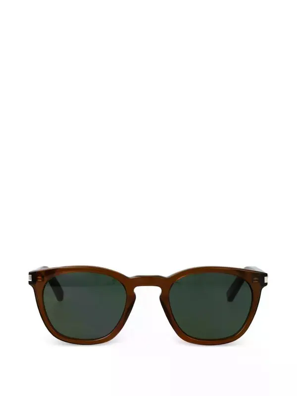Saint Laurent Sl 28 Square-frame Sunglasses - Brown