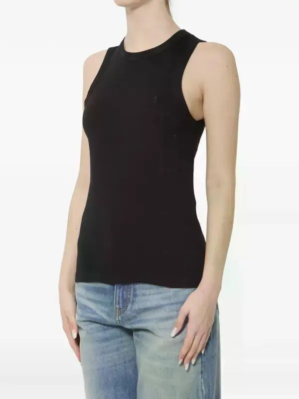 Saint Laurent Cassandre Tank Top - Black