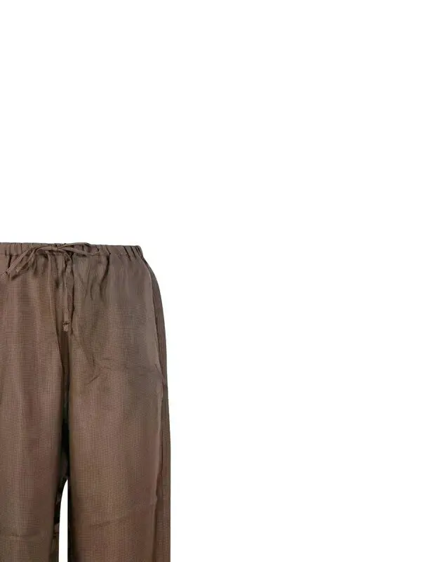 RÓHE Mini-check Drawstring Trousers