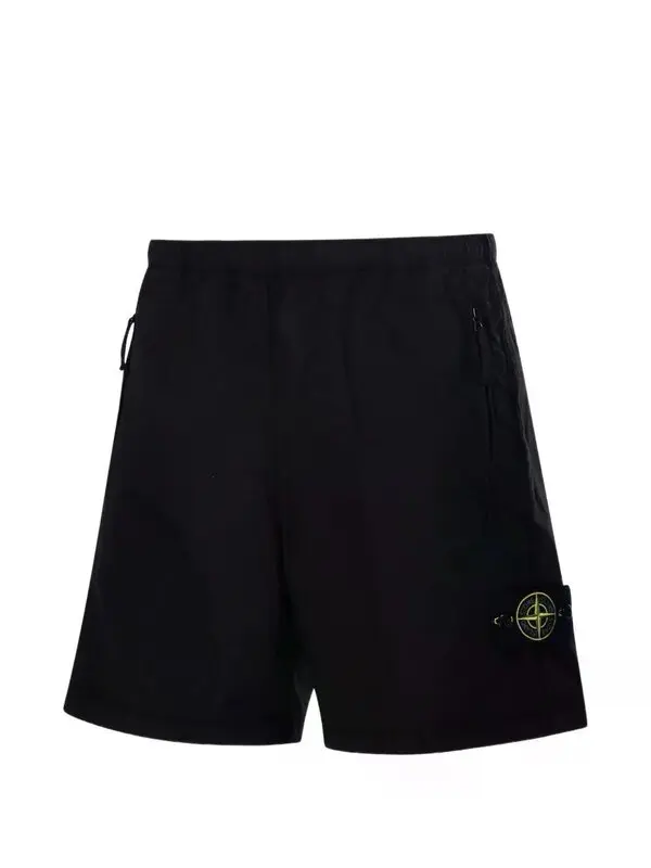 Stone Island Compass Patch Shorts - Black