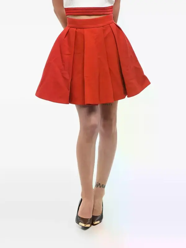 Balmain Pleated Zip Skirt