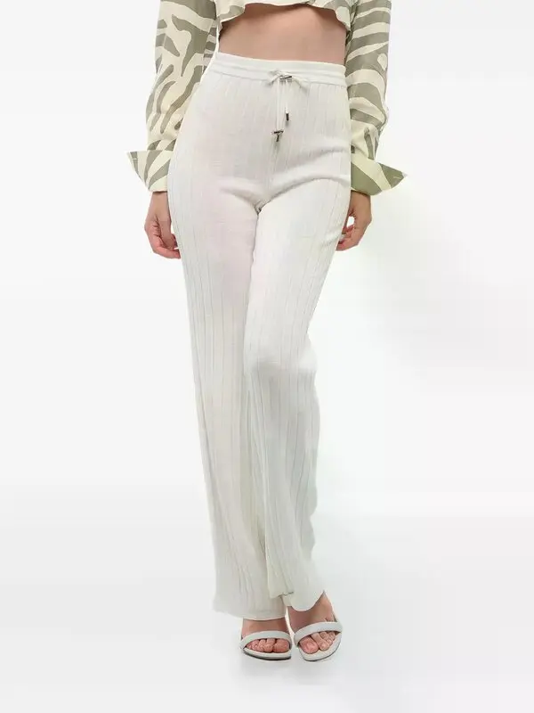 Balmain Ribbed Elastic-waist Trousers