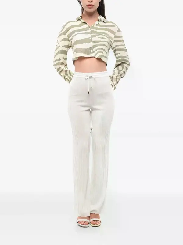 Balmain Ribbed Elastic-waist Trousers