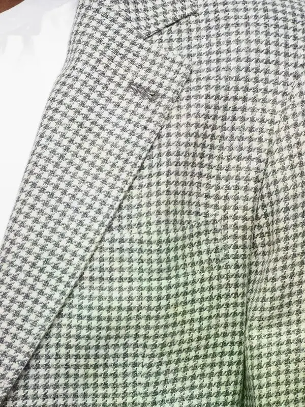 Brunello Cucinelli Houndstooth-pattern Buttoned Blazer - Grey