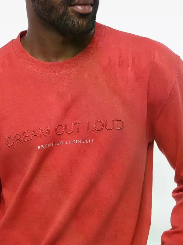 Brunello Cucinelli Embroidered Crew-neck Sweatshirt