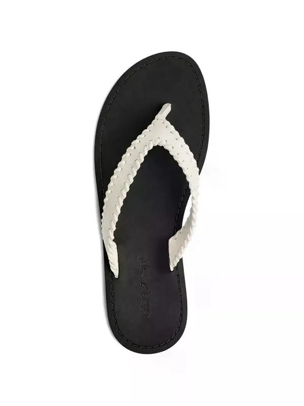 Cinq À Sept Jessica Braided Leather Sandals - White