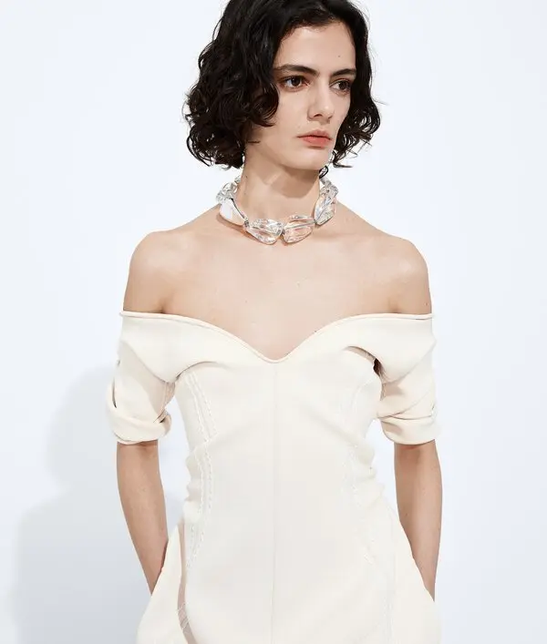 Bottega Veneta Double Crepe Midi Dress