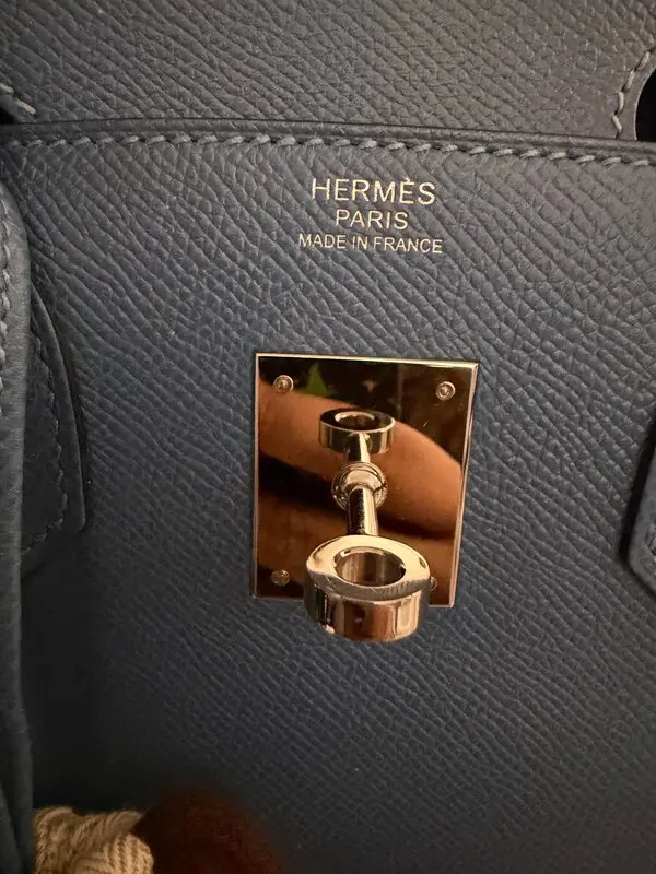 Hermès Bleu Brighton Epsom Birkin 30 Phw - Blue