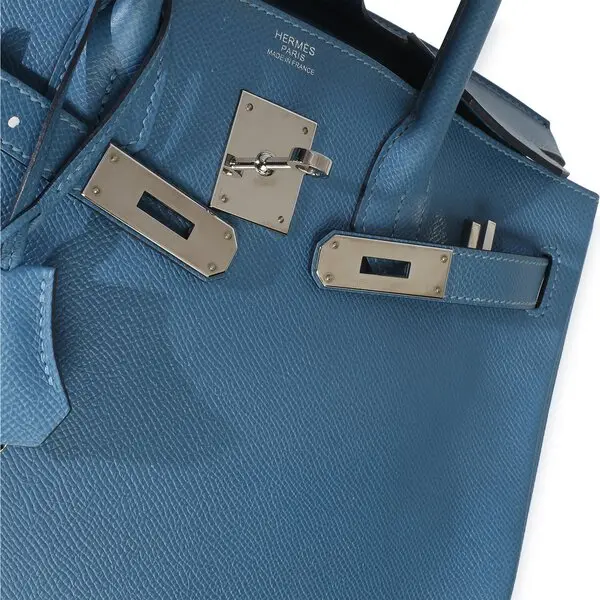 Hermès Bleu Brighton Epsom Birkin 30 Phw - Blue