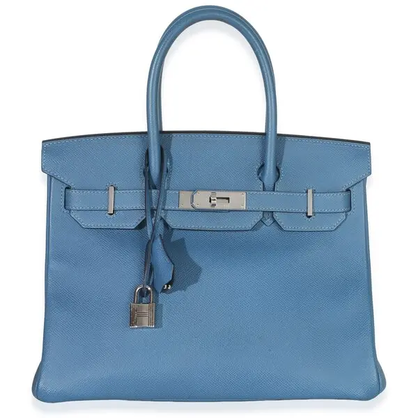 Hermès Bleu Brighton Epsom Birkin 30 Phw - Blue
