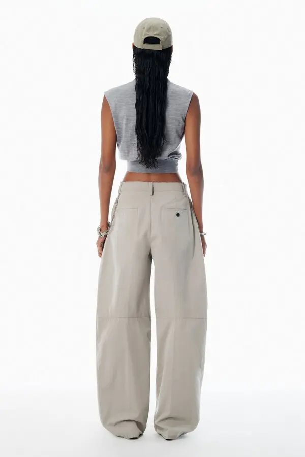 Alexander Wang Cotton-blend Balloon-leg Pants - Stone