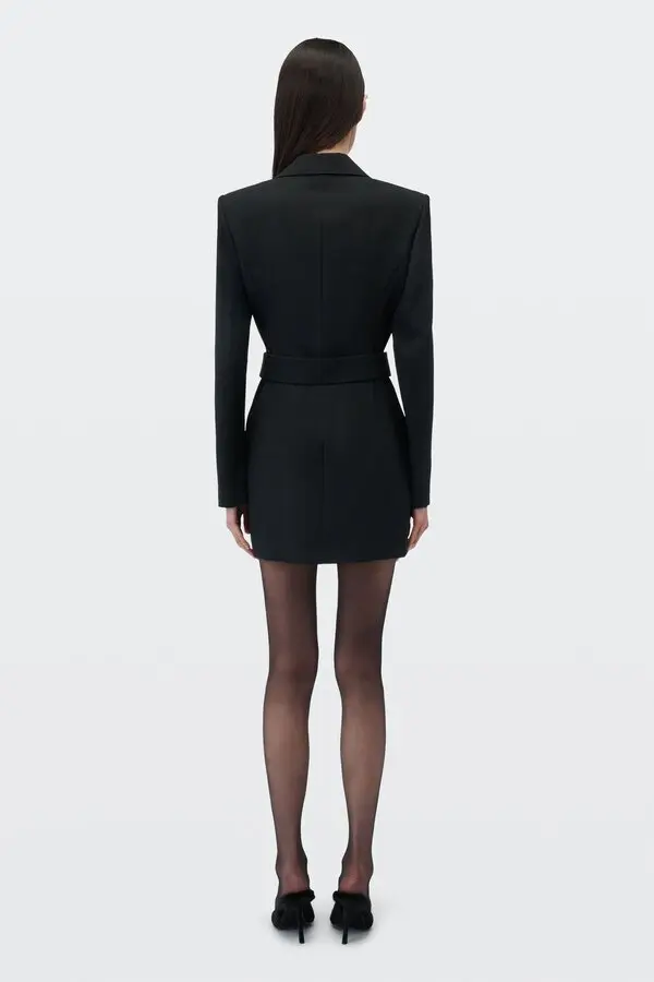 Alexander Wang Belted Blazer Dress In Wool Tailoring