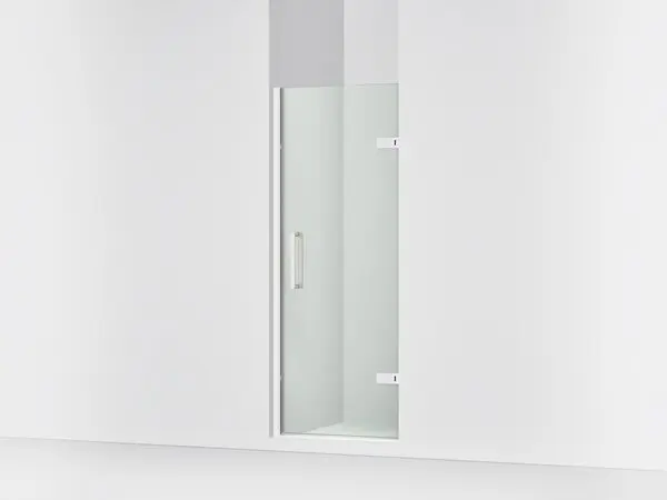 KOHLER Composed Frameless Pivot Shower Door, 71-5/8" H X 27-5/8 28-3/8" W, With 3/8" Thick Crystal Clear Glass - One-color