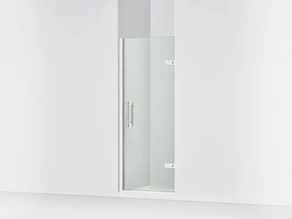 KOHLER Components Frameless Pivot Shower Door, 71-5/8" H X 27-5/8 28-3/8" W, With 3/8" Thick Crystal Clear Glass - One-color
