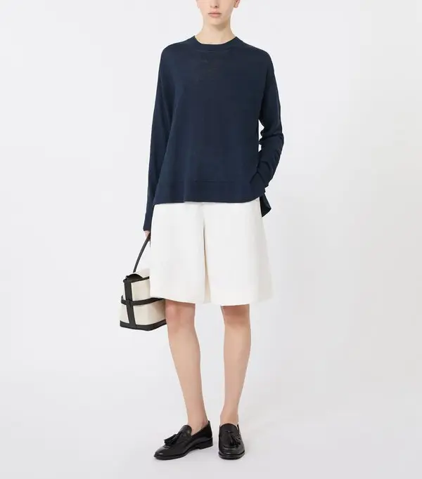 Max Mara Linen Crew-neck Sweater