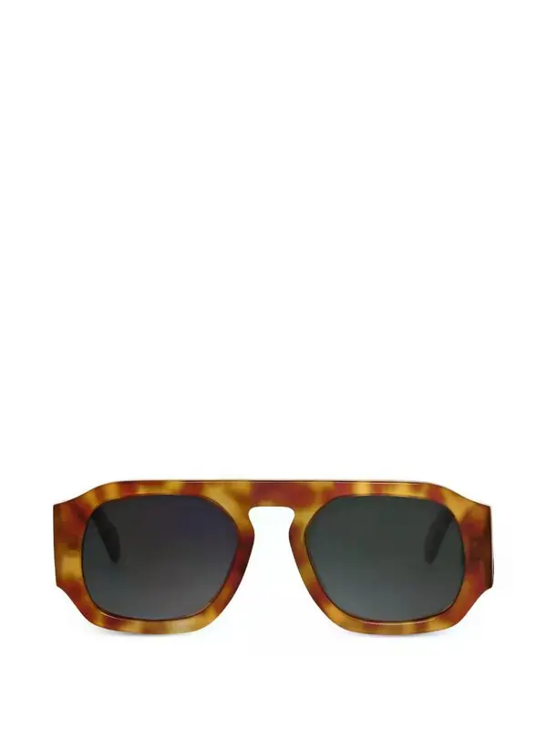 ANINE BING Preston Geometric-frame Sunglasses - Brown