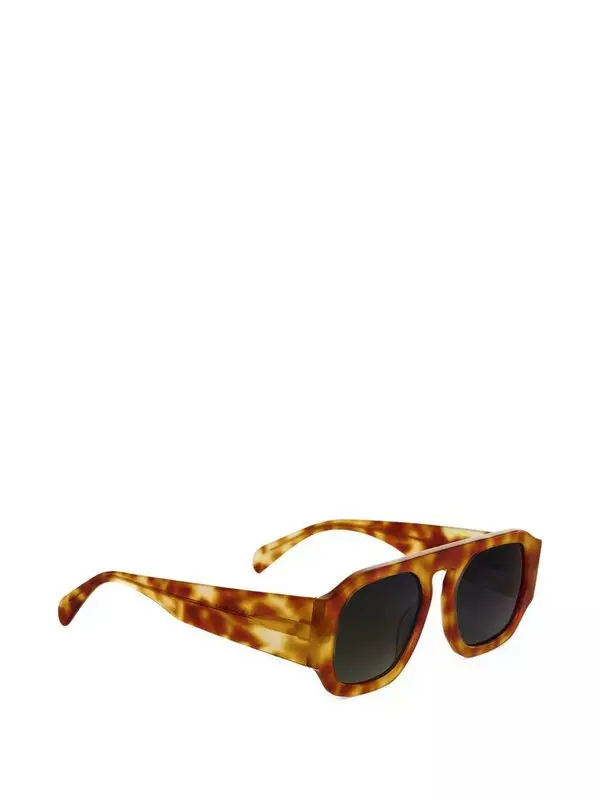 ANINE BING Preston Geometric-frame Sunglasses - Brown