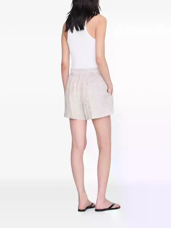 ANINE BING Kam Leopard Print Shorts