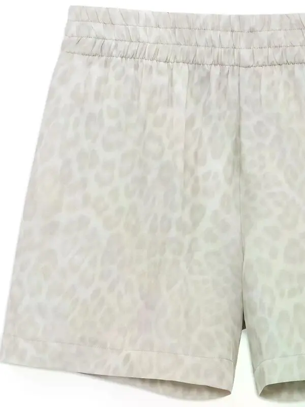 ANINE BING Kam Leopard Print Shorts