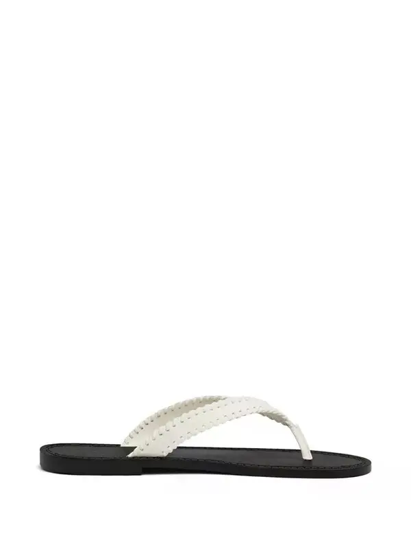 Cinq À Sept Jessica Leather Sandals - White