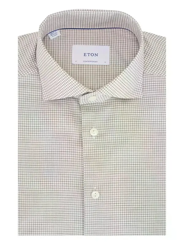 Eton Checked-pattern Buttoned Shirt
